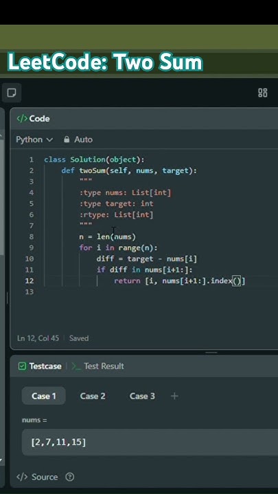 #leetcode #twosum #dsa #problems #programming #iitmadras - YouTube