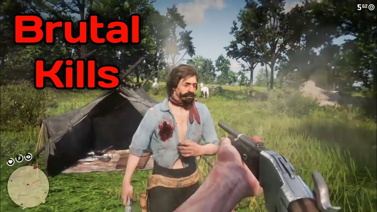Red Dead Redemption 2 Brutal Ragdoll kills "rdr2 gameplay" 2023 - YouTube