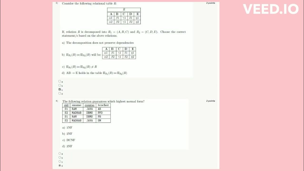 NPTEL DATABASE MANAGEMENT System Assignment 4 SOLUTION FEB 2024|IIT KHARAGPUR|NPTEL SWAYAM - YouTube