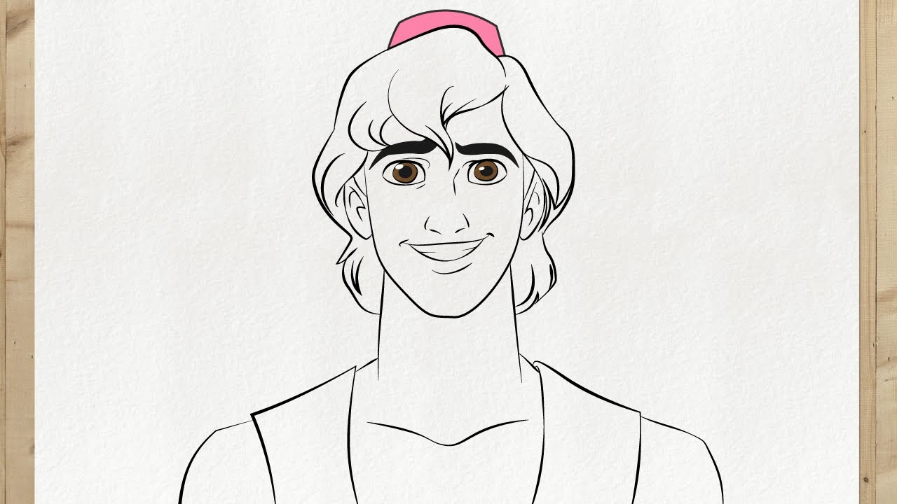 How to draw ALADDIN (Disney) step by step, VERY EASY for beginners ...