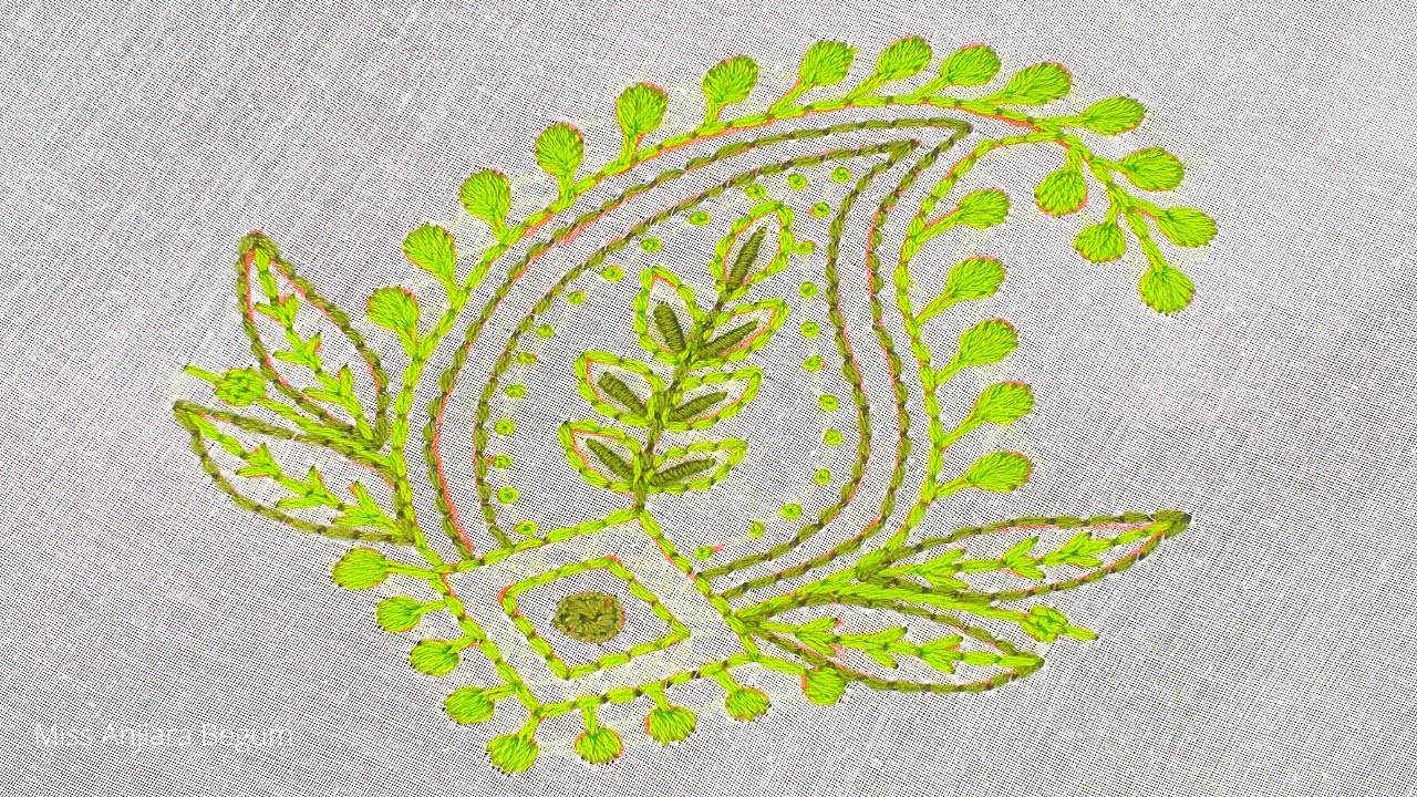 Chikankari embroidery border design, Chikankari embroidery stitches ...