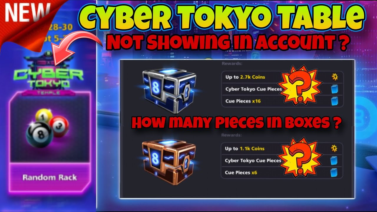 CYBER TOKYO TABLE NOT SHOWING IN ACCOUNT ? || HOW MANY CYBER TOKYO PIECES IN CYBER TOKYO BOXES 💯 ...