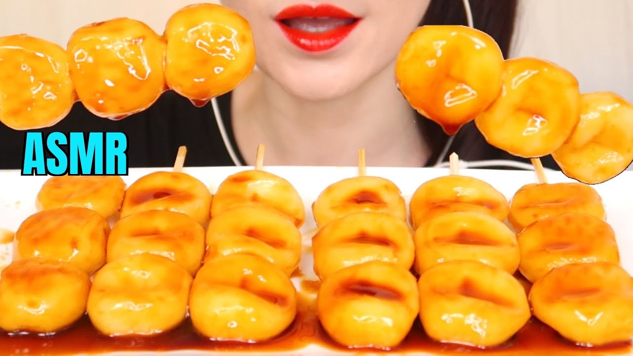 ASMR Eating MITARASHI DANGO 🍡 MUKBANG みたらし団子 미타라시 당고 먹방 咀嚼音 - YouTube