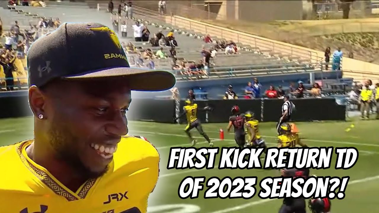 Fred Brown SCORES First Kick Off TD Of 2023!! | XFL Football - YouTube