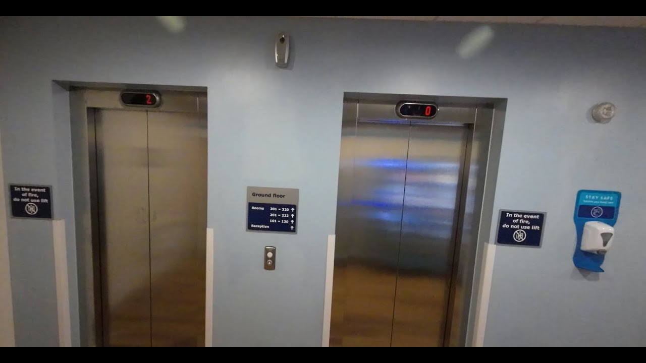 Travelodge lifts @ Thetford - YouTube