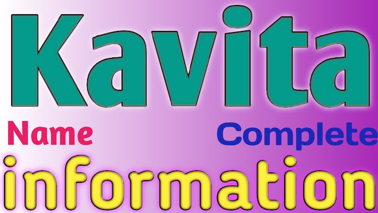 Kavita Name Logo