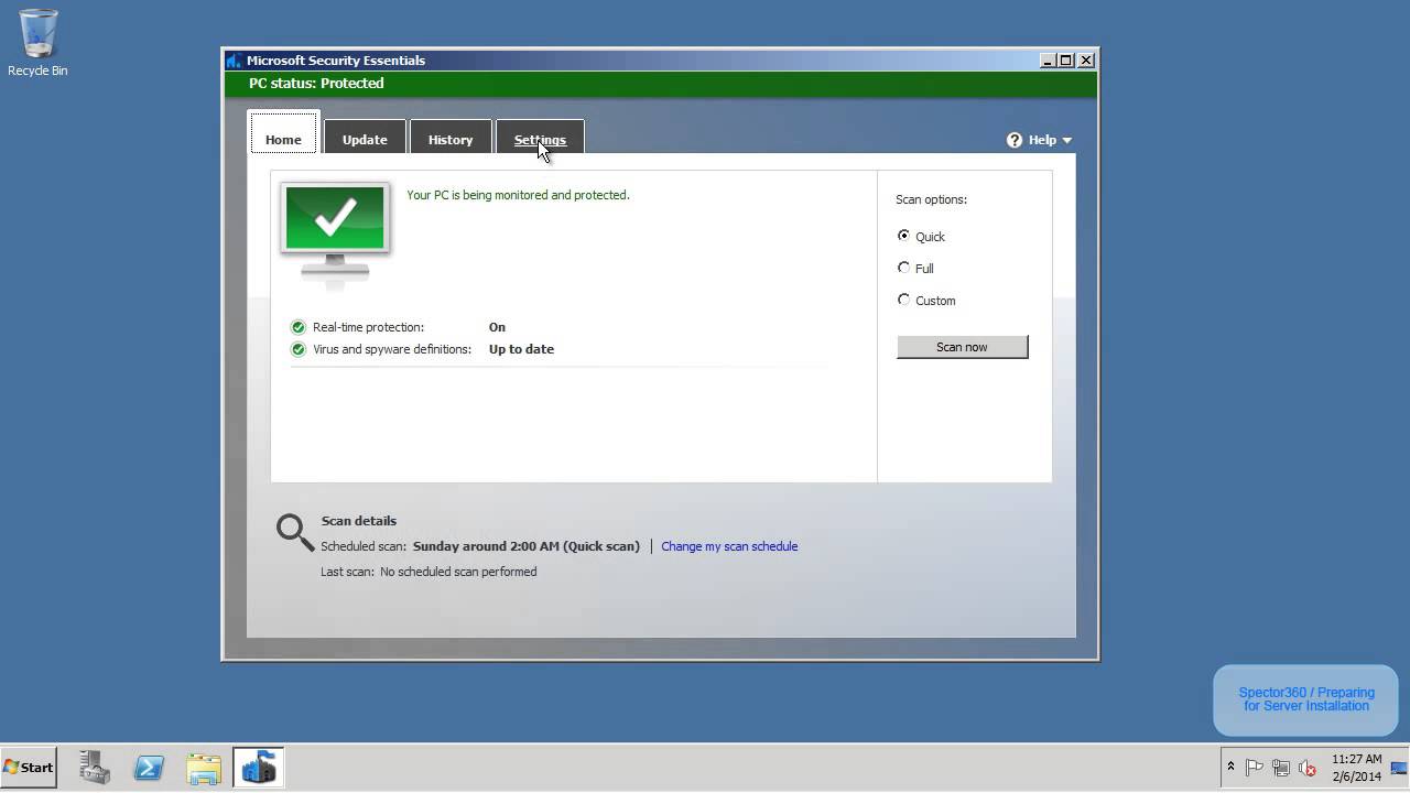 Spector 360 preparing for server installation - YouTube