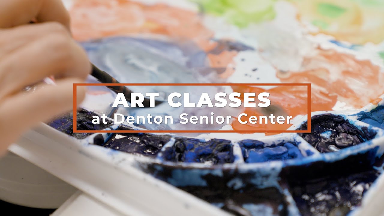 Art Classes at Denton Senior Center - YouTube