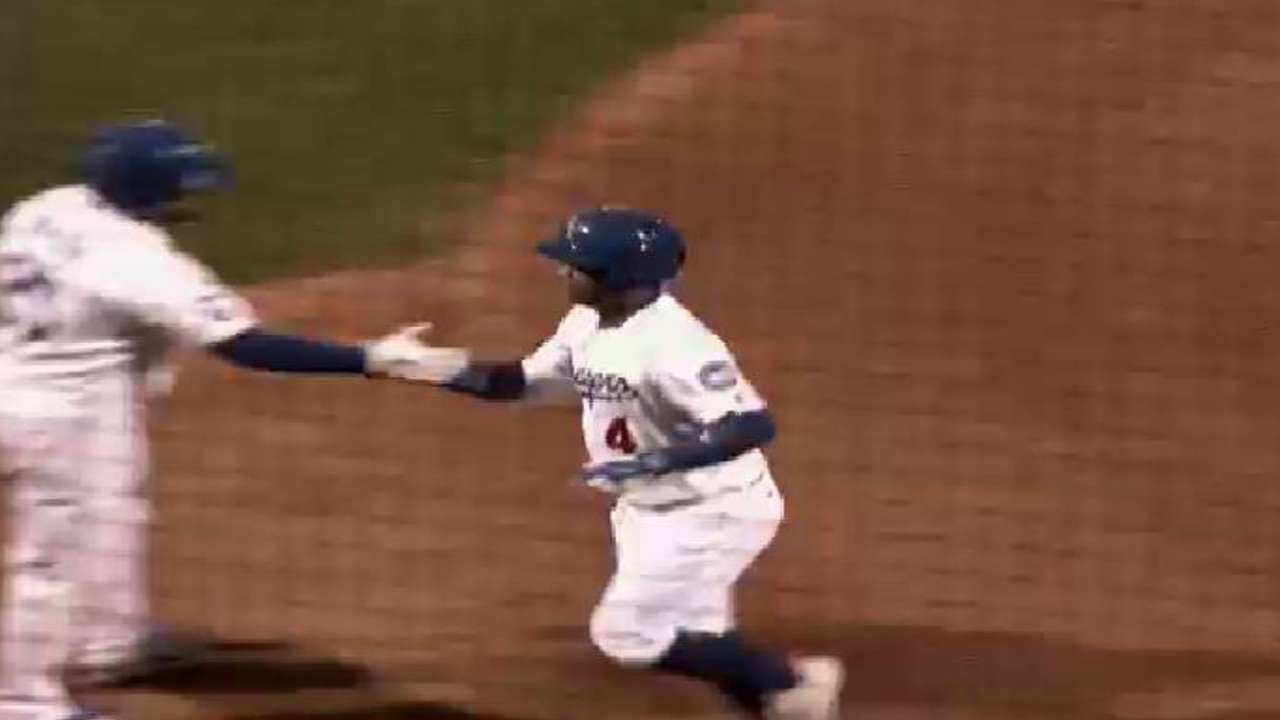 Oklahoma City's Calhoun slugs a solo shot - YouTube