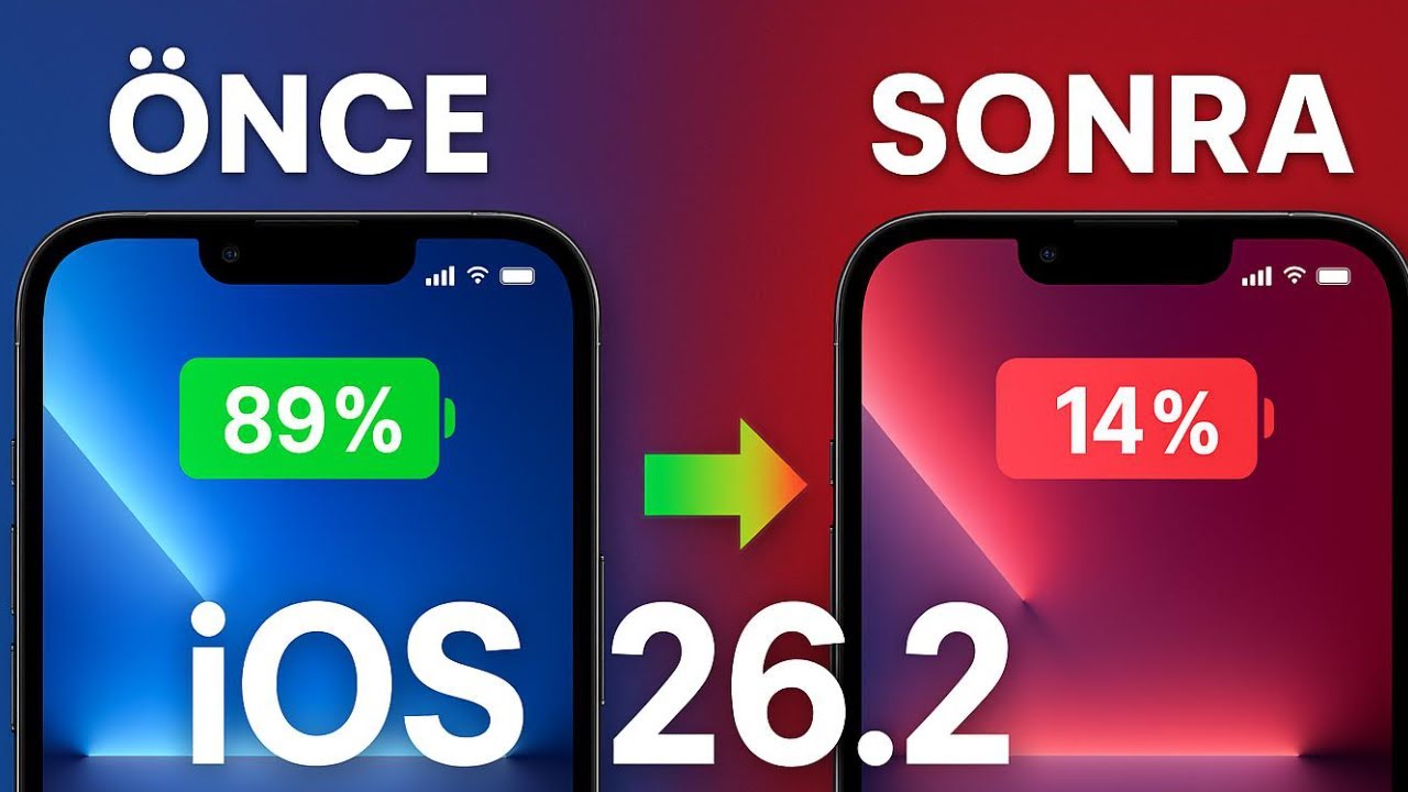 iOS 26.2 Güncellemesi Şarjı Bitiriyor! Çözüm Önerileri - YouTube