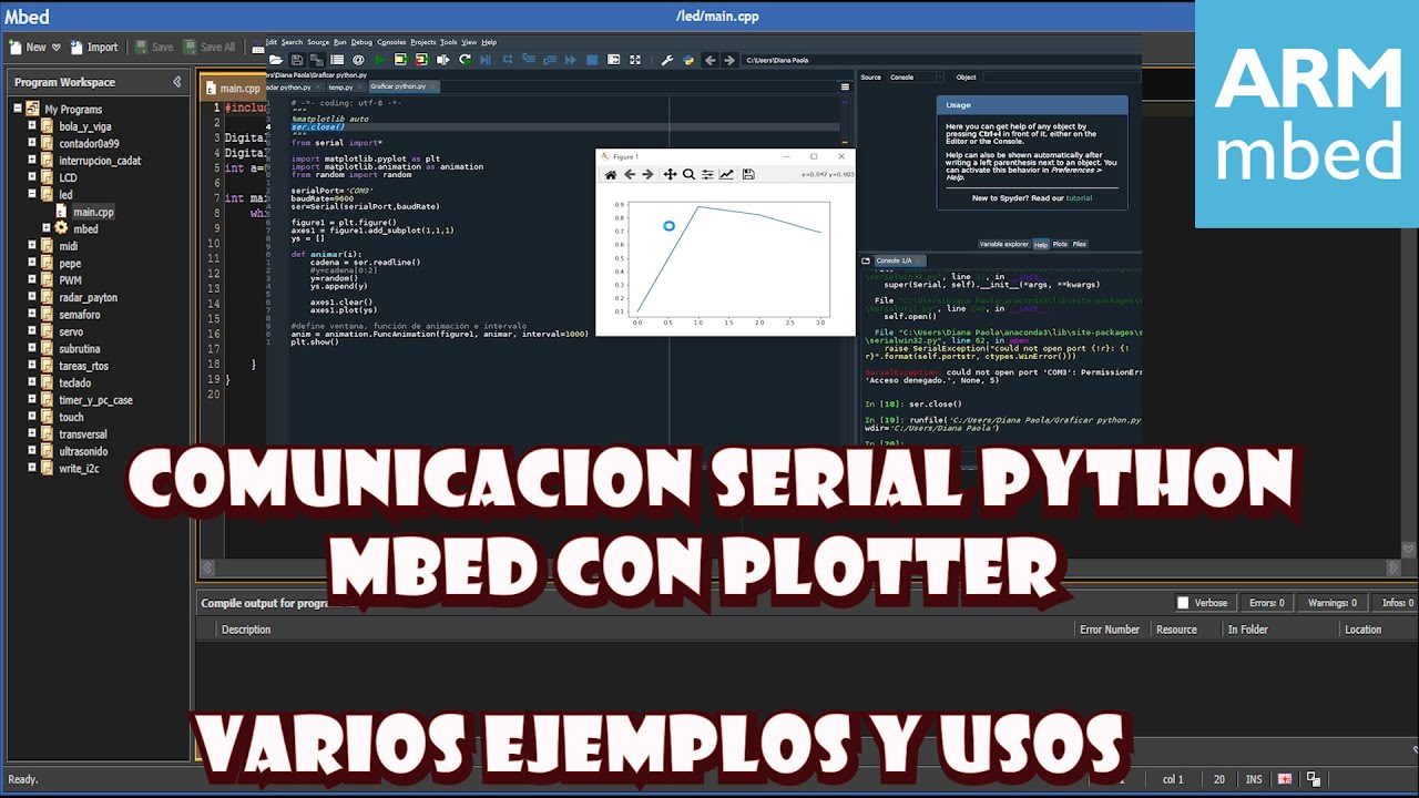 📌Programando en Mbed#11 tutorial mbed serial python y plotter, ejemplos ...