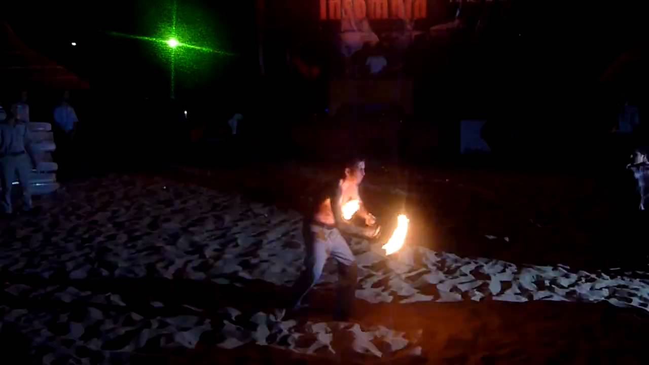 Fire dancing at Sailing Club Nha Trang - YouTube