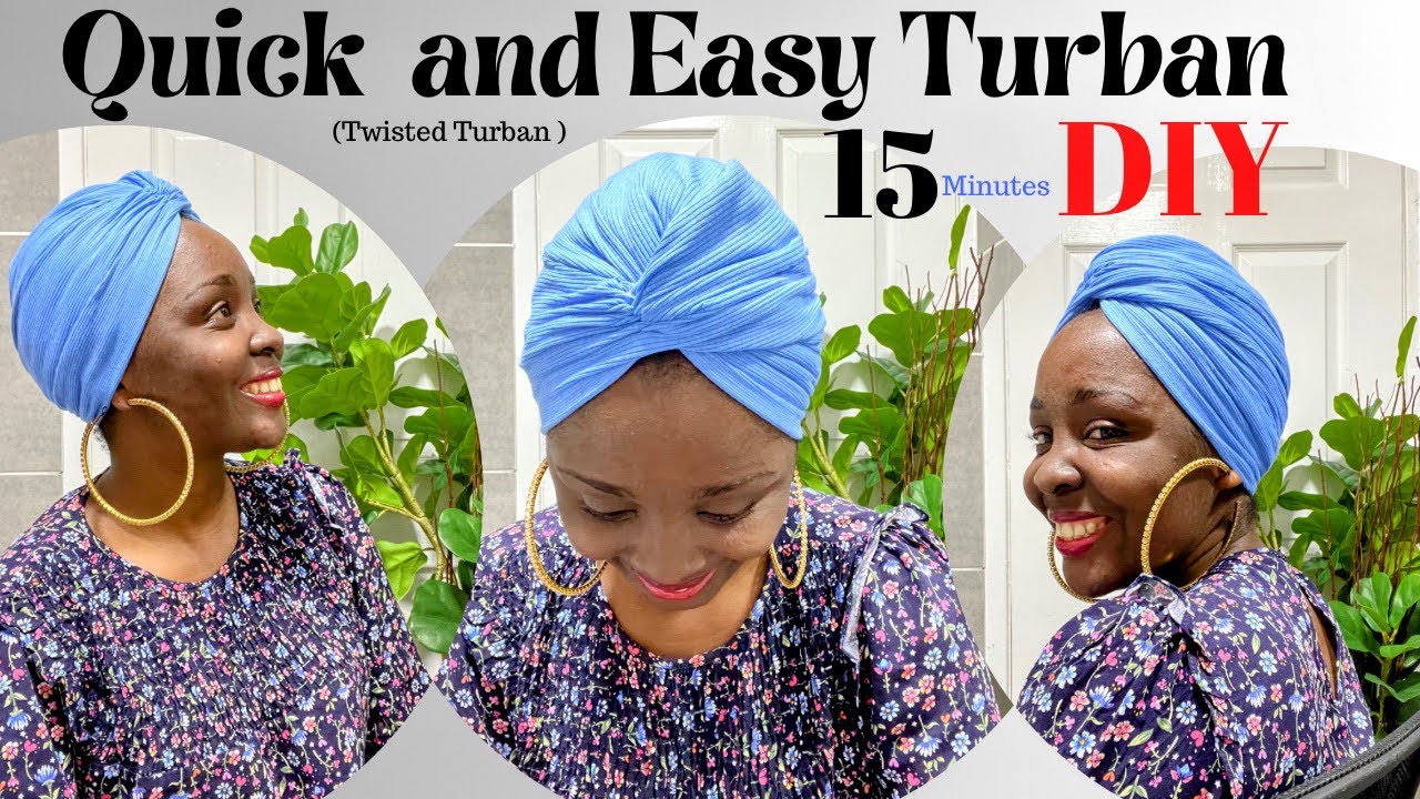 How To Sew A Quick And Easy Turban Hat | DIY Twisted Turban Tutorial ...