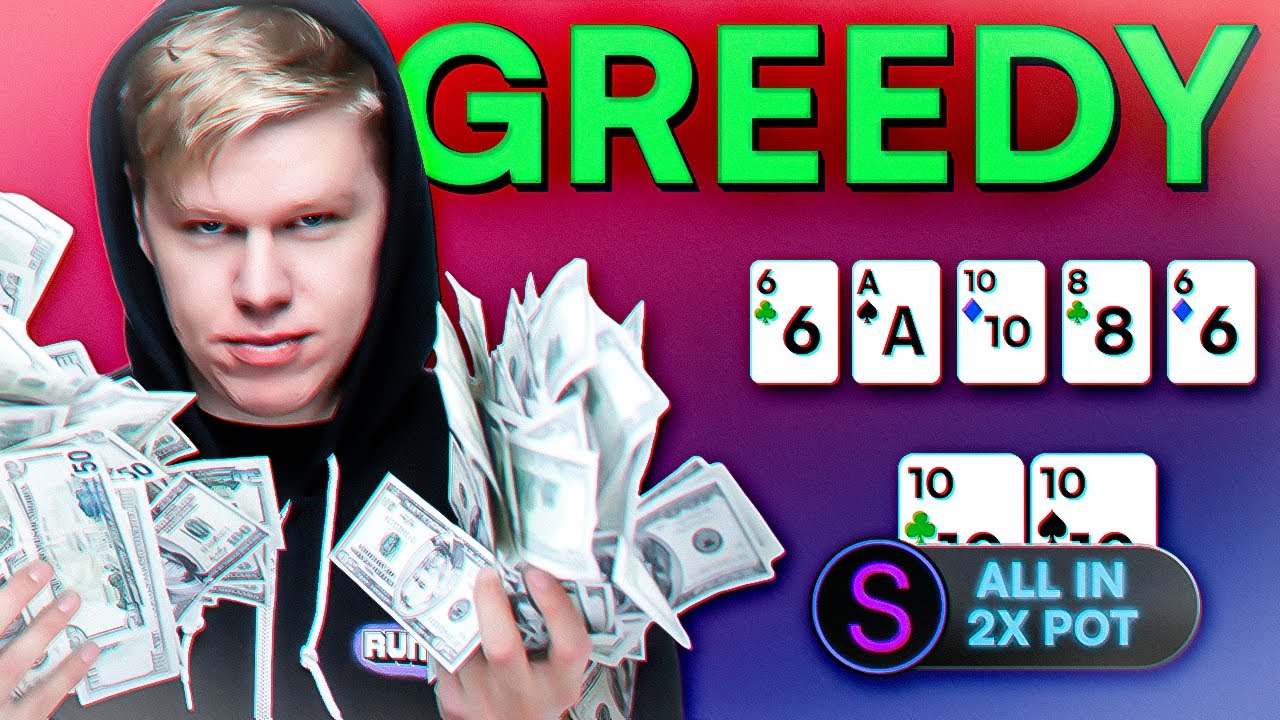 Greedy poker player wants it all! - YouTube