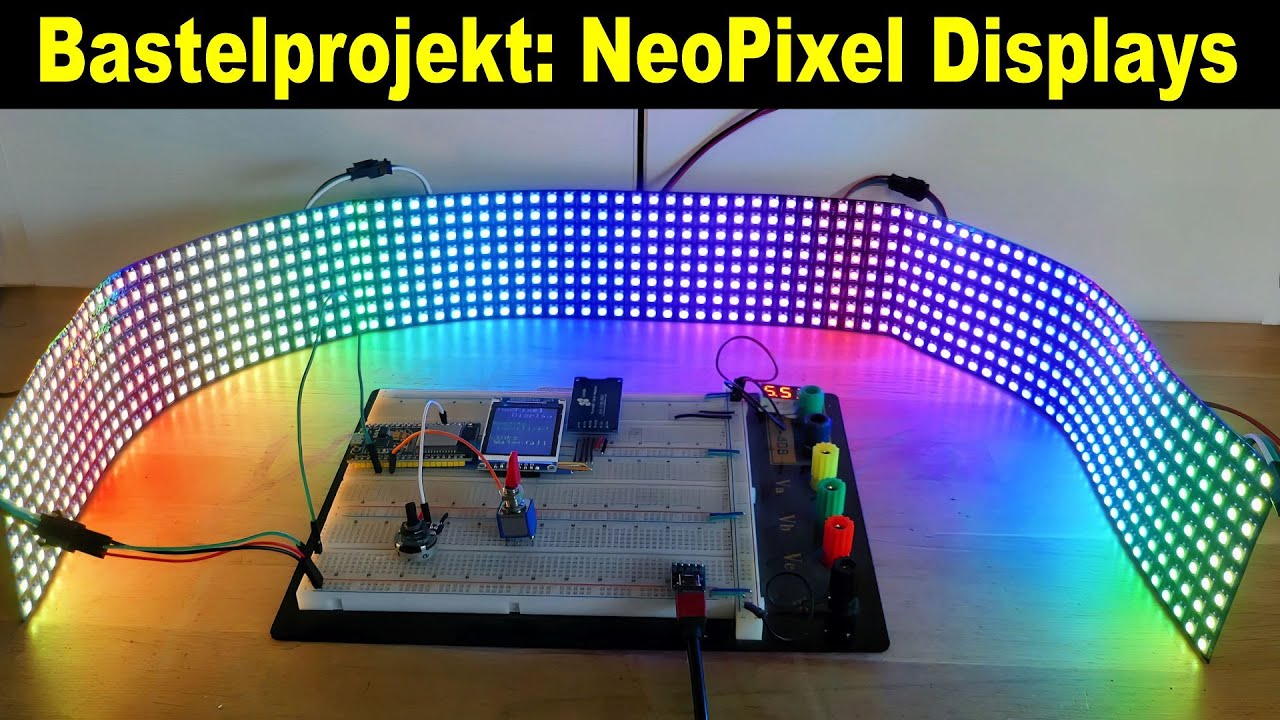 Bastelprojekt – NeoPixel Displays – HIZ548 - YouTube