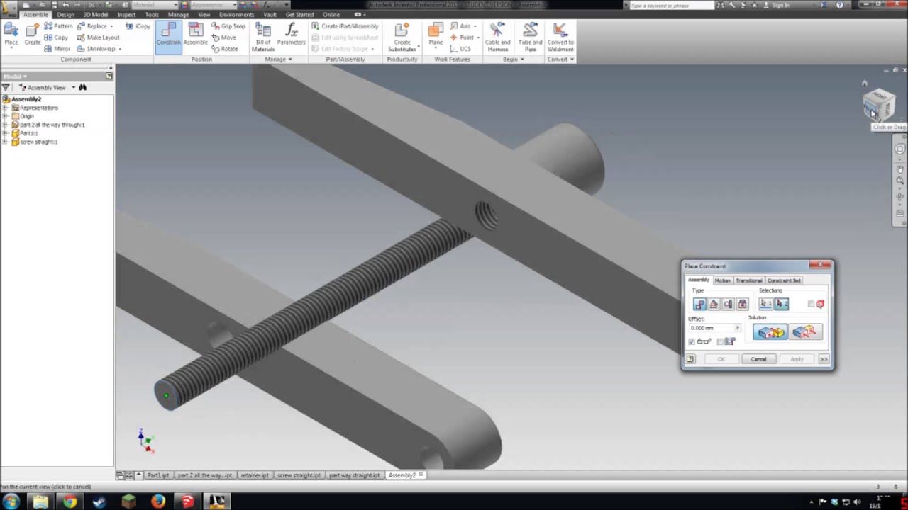 Autodesk Inventor Timelapse Tool Makers Clamp Youtube
