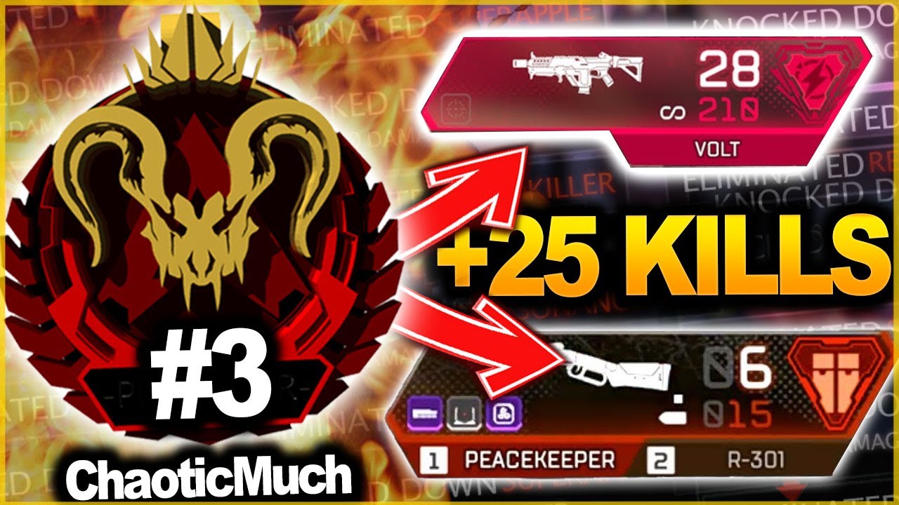 APEX RANK #3 (ChaoticMuch) No One Wants to Use The VOLT & PEACEKEEPER ...