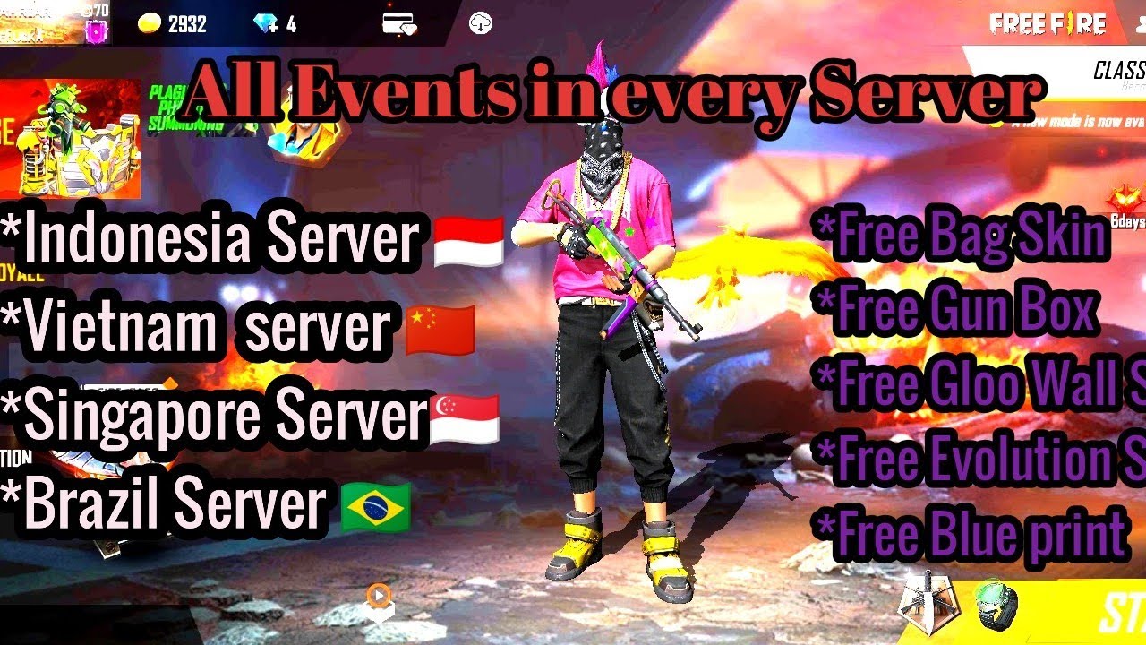 Free Fire All Server Details - YouTube