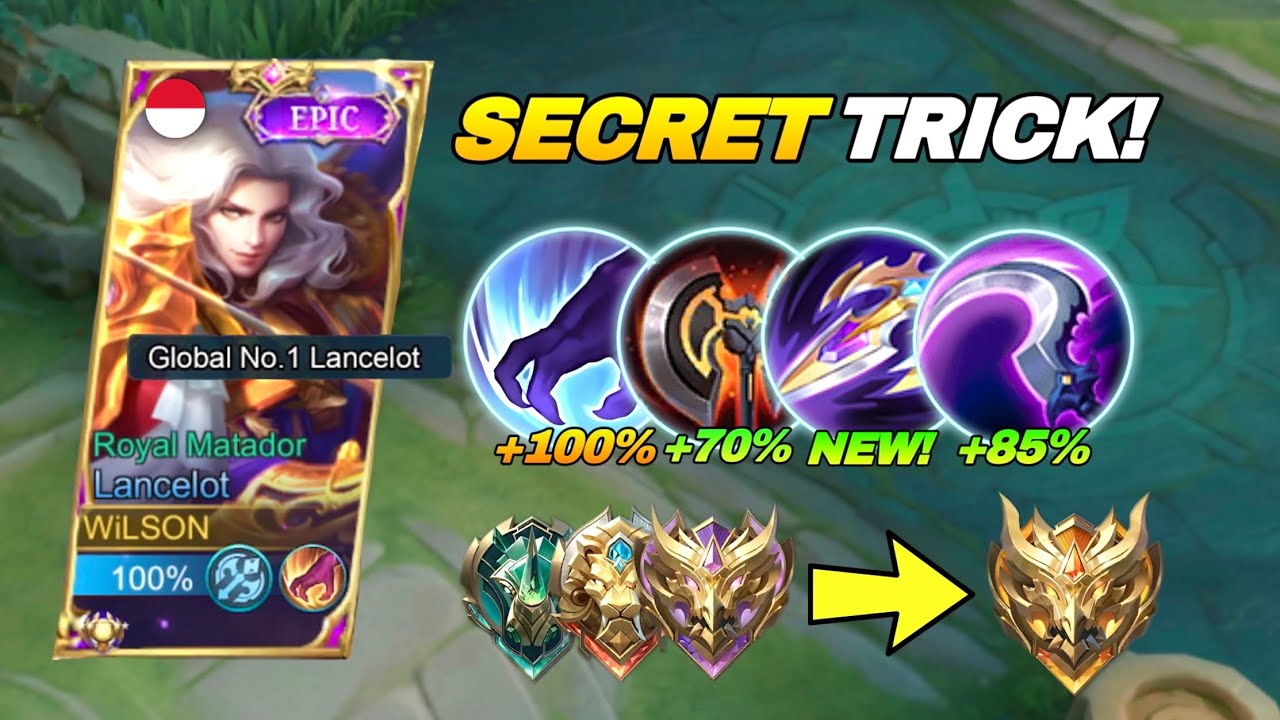 LANCELOT NEW SECRET BUILD TRICK TUTORIAL TO RANK UP FASTER!! | PLAY LANCELOT LIKE A PRO 2024 ...