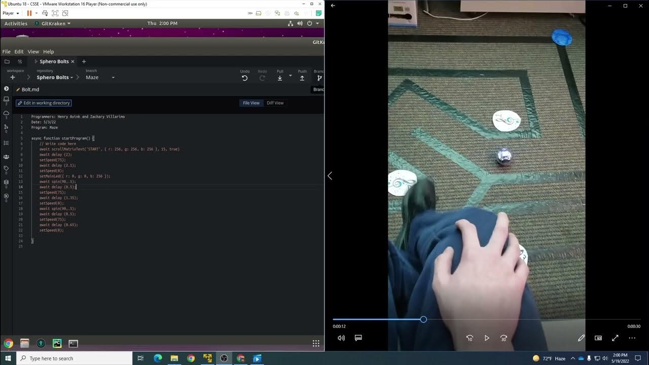 Controlling Sphero Bolts with Javascript! - YouTube