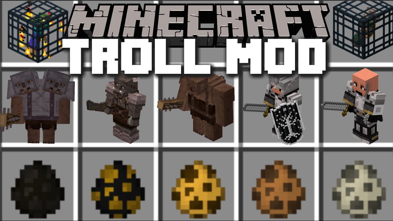 Minecraft TROLL INVASION MOD / FIGHT OFF TROLLS AND SURVIVE!! Minecraft ...