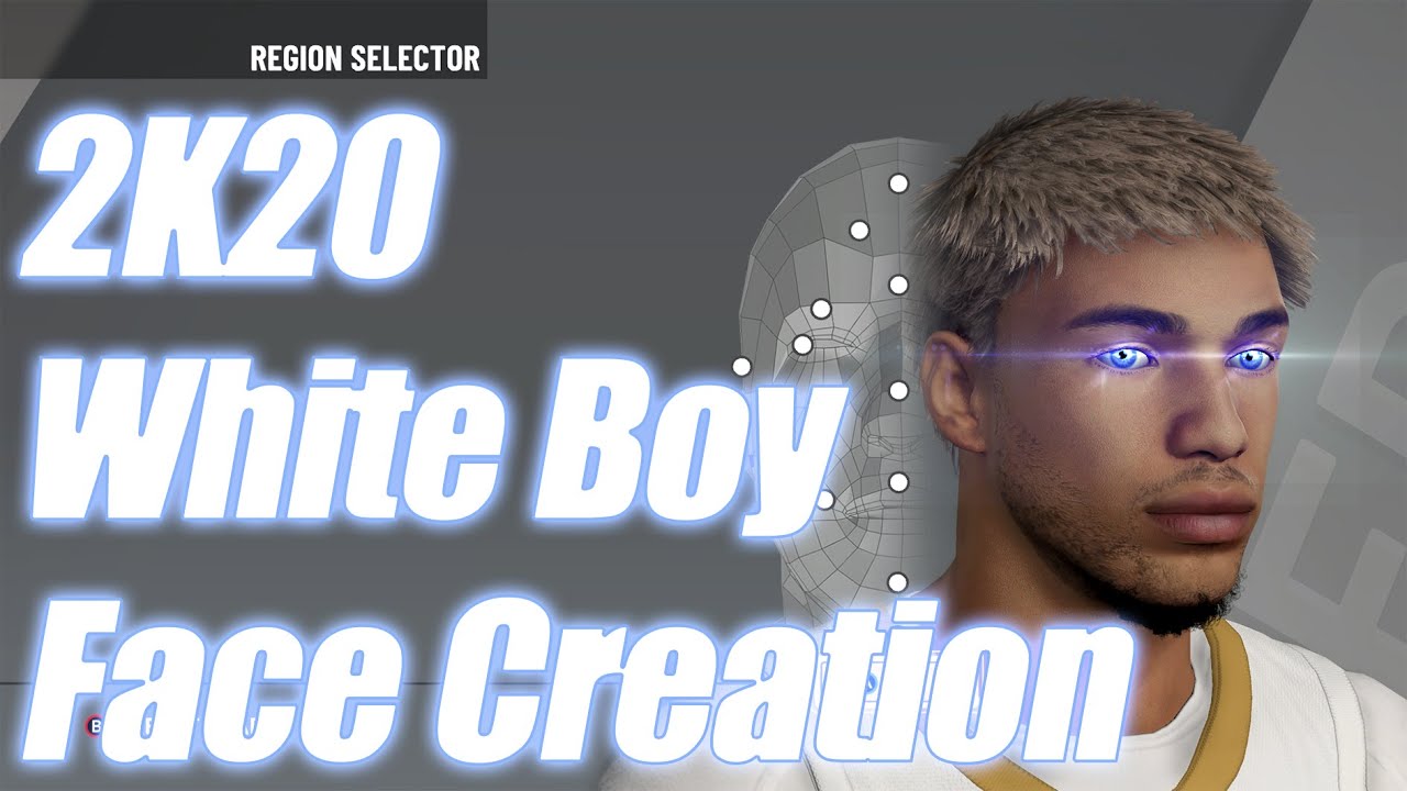 2K20 White Boy Face Creation - YouTube