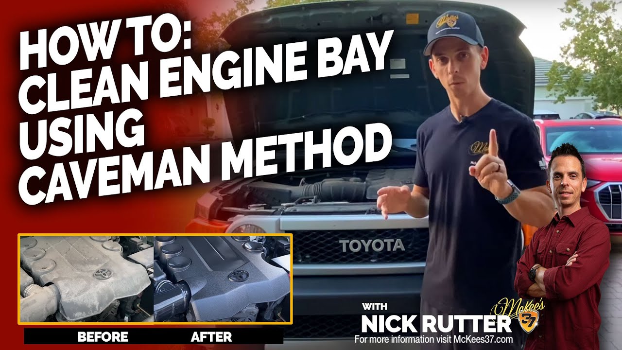 How to Clean Engine Bay using Caveman Method - YouTube