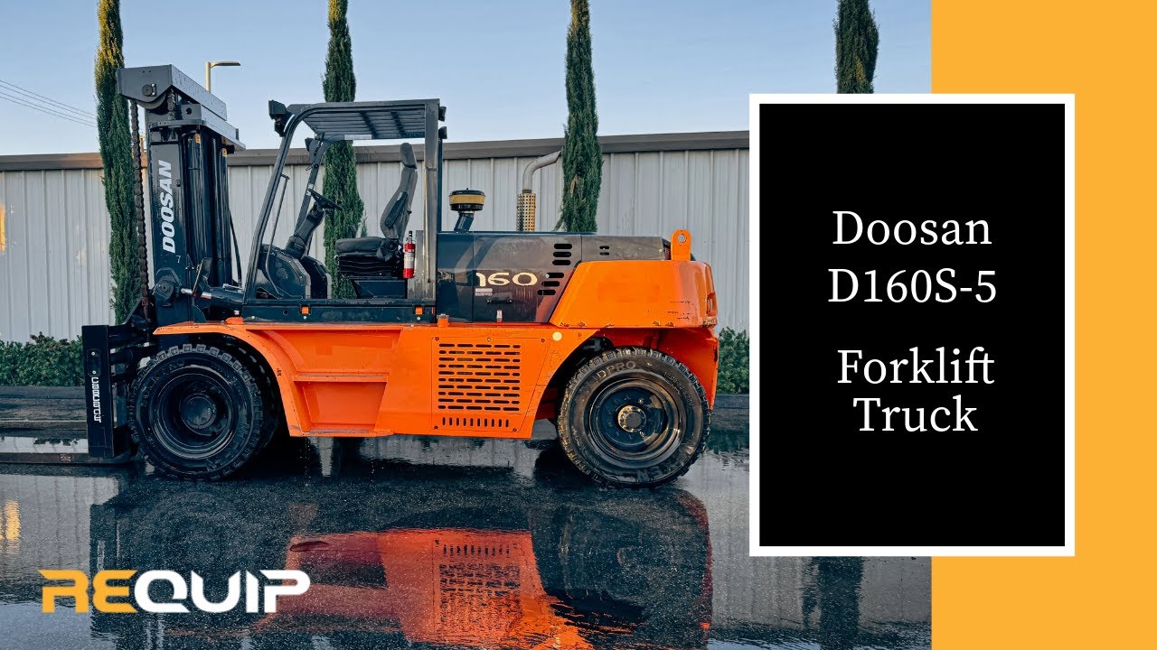 Used Doosan D160S-5 Forklift in Action | Diesel, 138 HP | 118" Lift ...