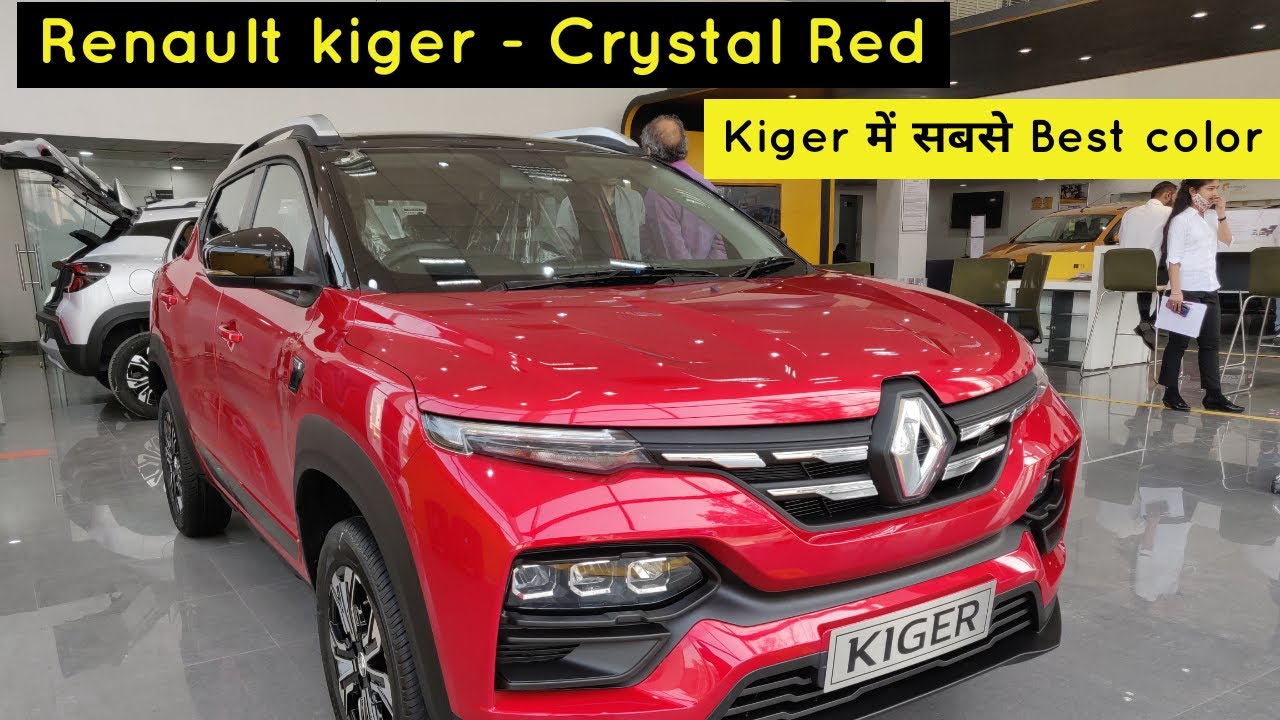 Renault Kiger 2021 RXZ Turbo Crystal Red Color Walkaround Review ...