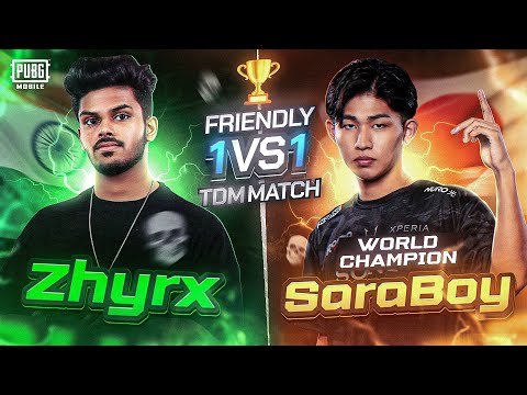 ZHYRX🇮🇳 VS SARABOY🇯🇵 | 1V1 AGAINST WORLD CHAMPION 🏆 | #BGMI