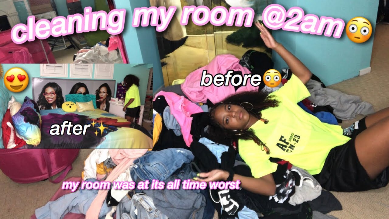 cleaning my room at 2am + room transformation tour - YouTube