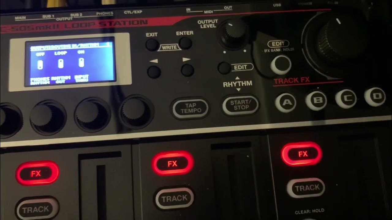 RC-505 Mk2 How to route internal drums to track input for recording with pattern variations and ...