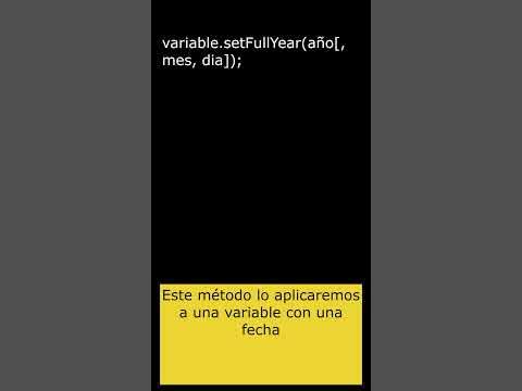 Tips rapidos en Javascript / setfullyear - YouTube