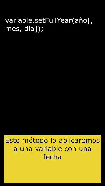 Tips rapidos en Javascript / setfullyear - YouTube