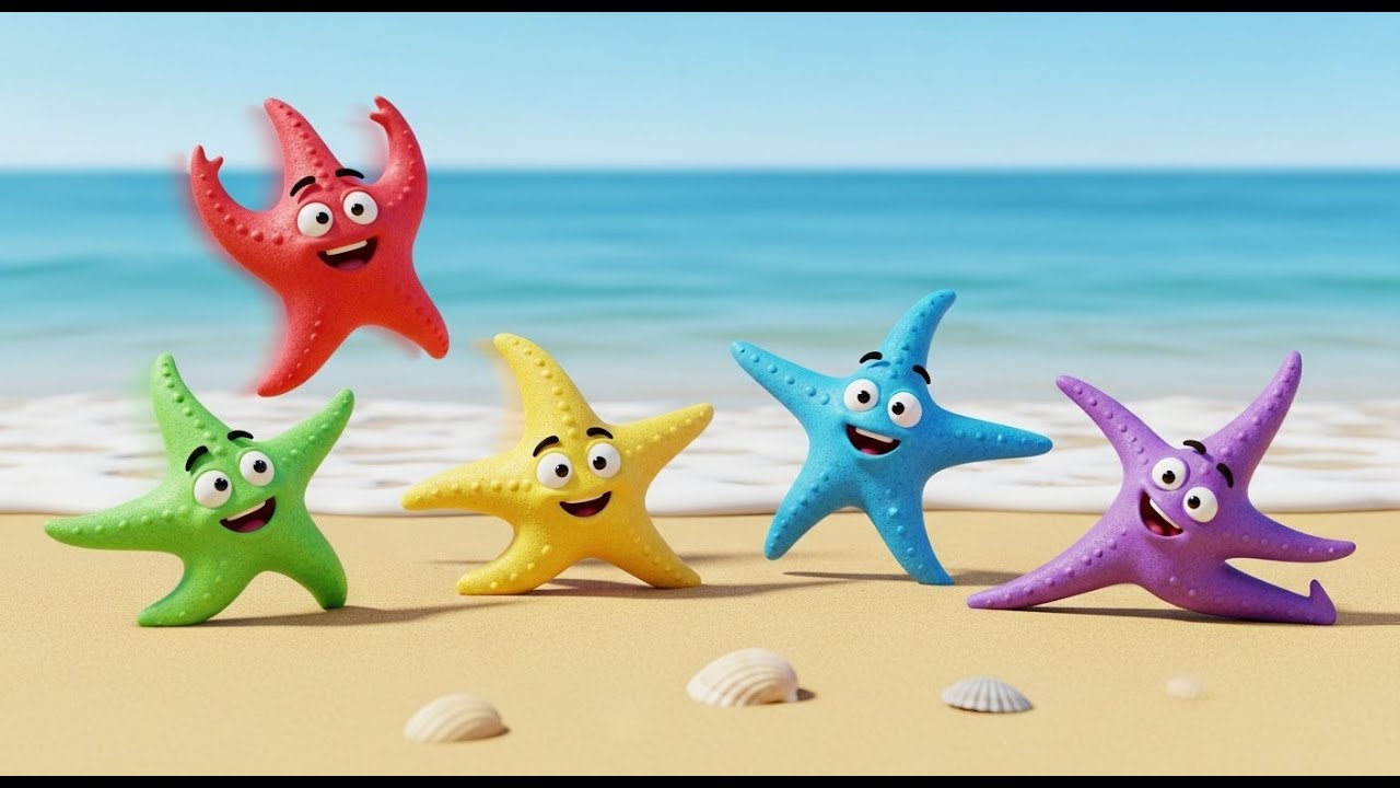 Five Little Starfish Stretch Stretch Stretch | Ocean Yoga & Counting ...