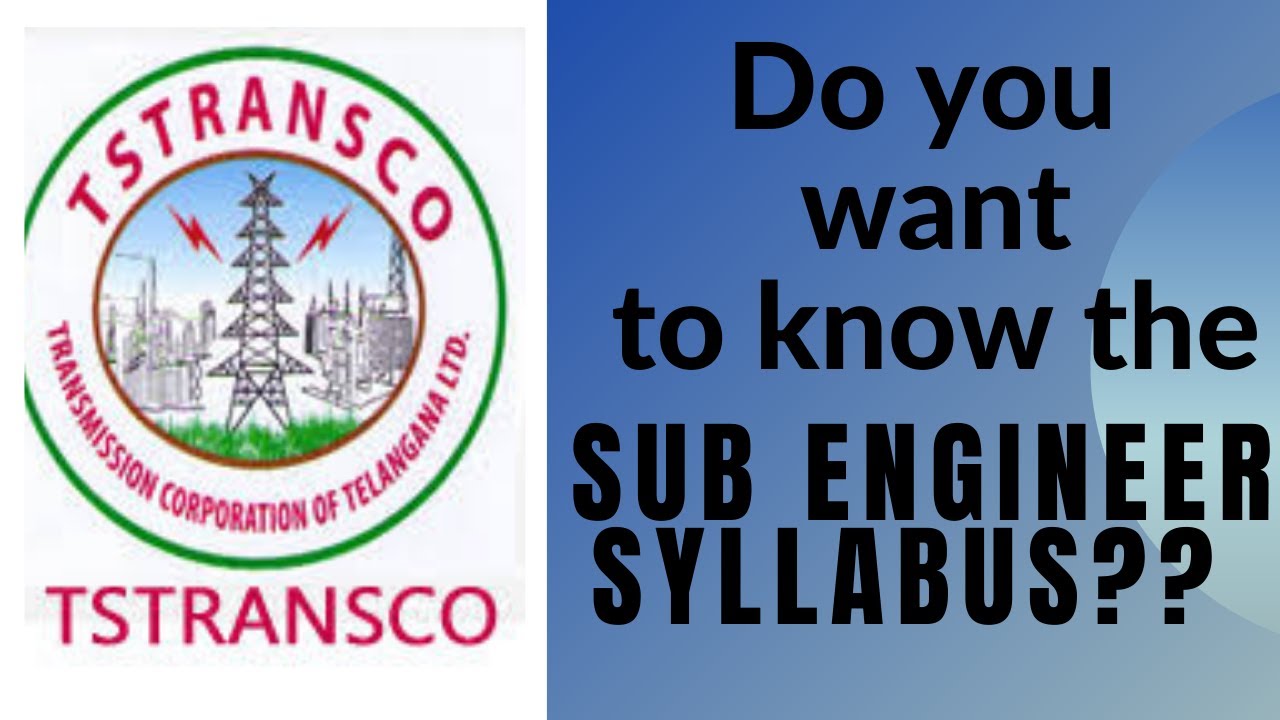 TS TRANSCO SUB ENGINEER SYLLABUS - YouTube