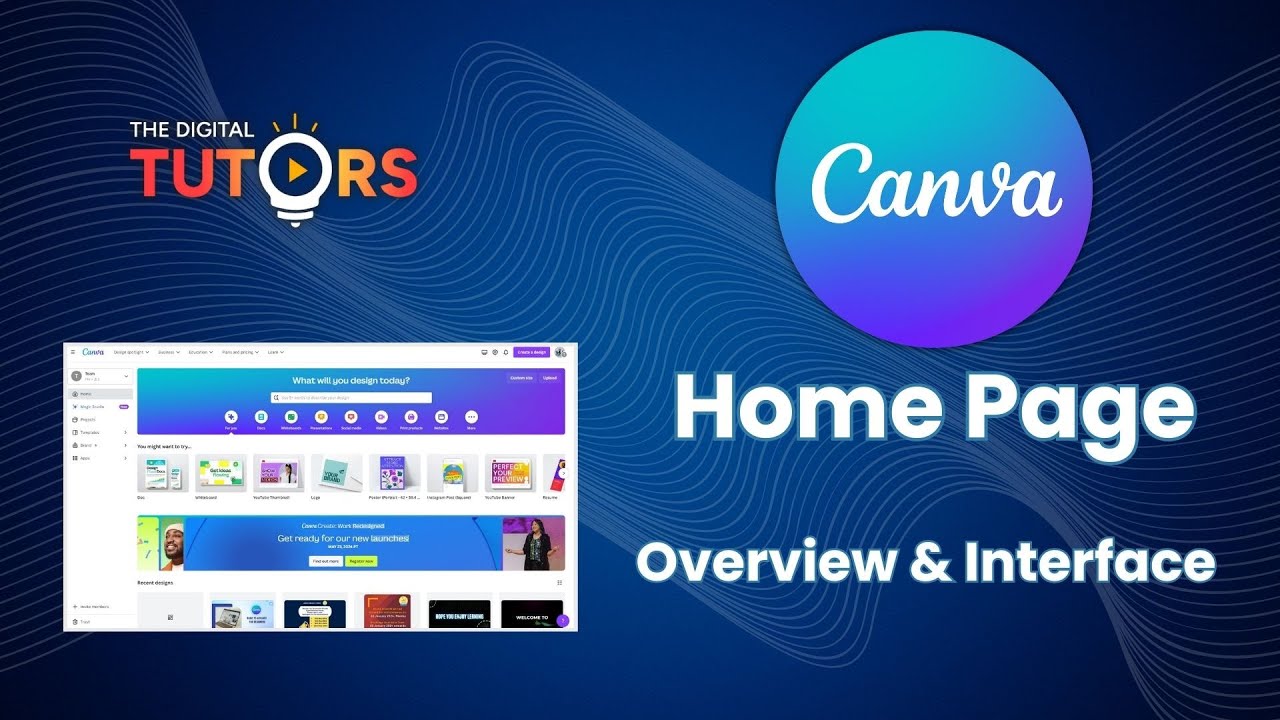 Introduction to Canva Interface and Homepage Overview | Canva ...