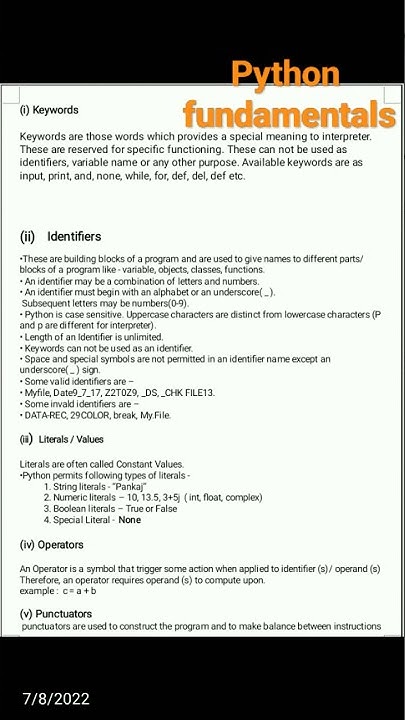 class 11 (python fundamentals) - YouTube