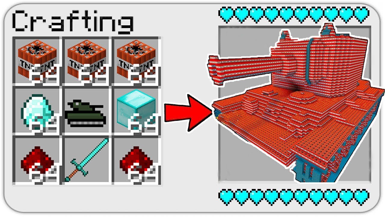 Minecraft NOOB vs PRO : HOW TO CRAFT A TNT TANK? Challenge 100% ...