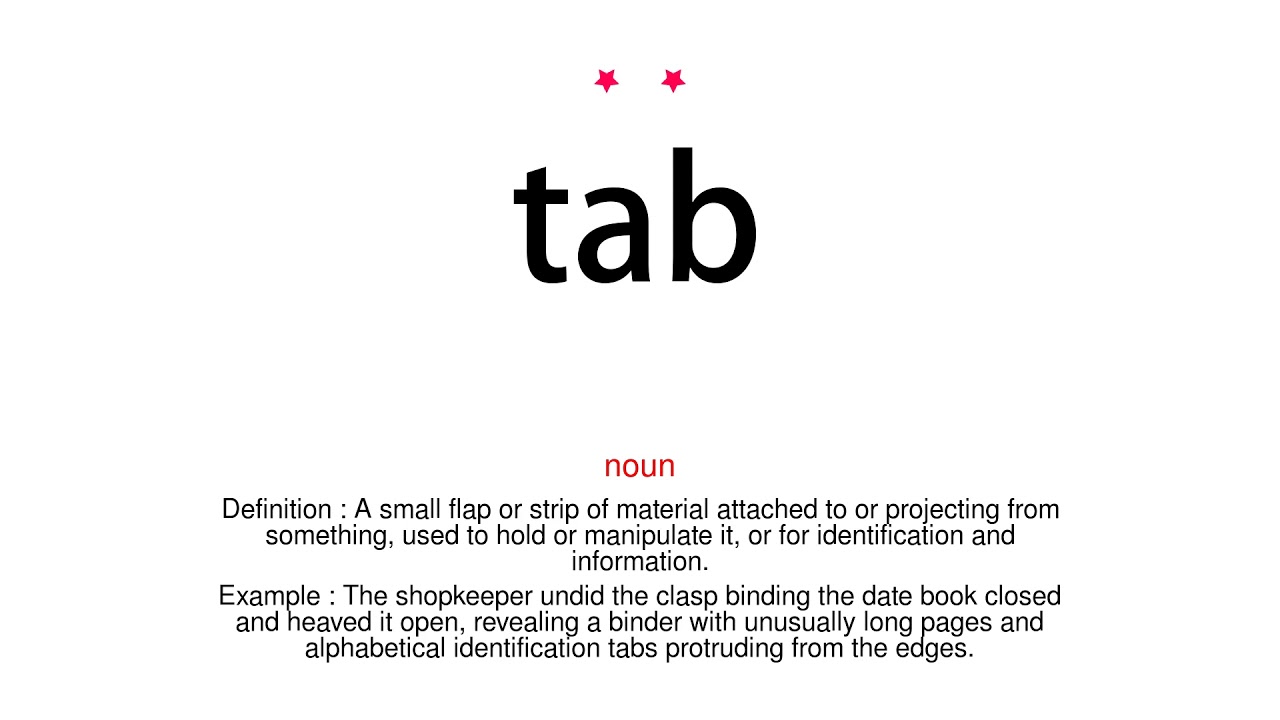 How to pronounce tab - Vocab Today - YouTube