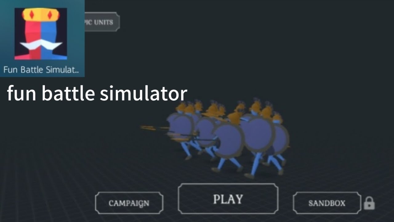 playing fun battle simulator - YouTube