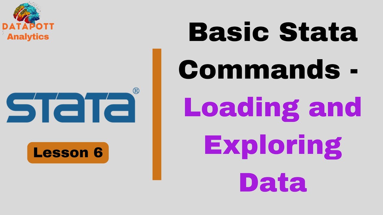 6. Basic Stata Commands - Loading and Exploring Data in Stata || #stata ...