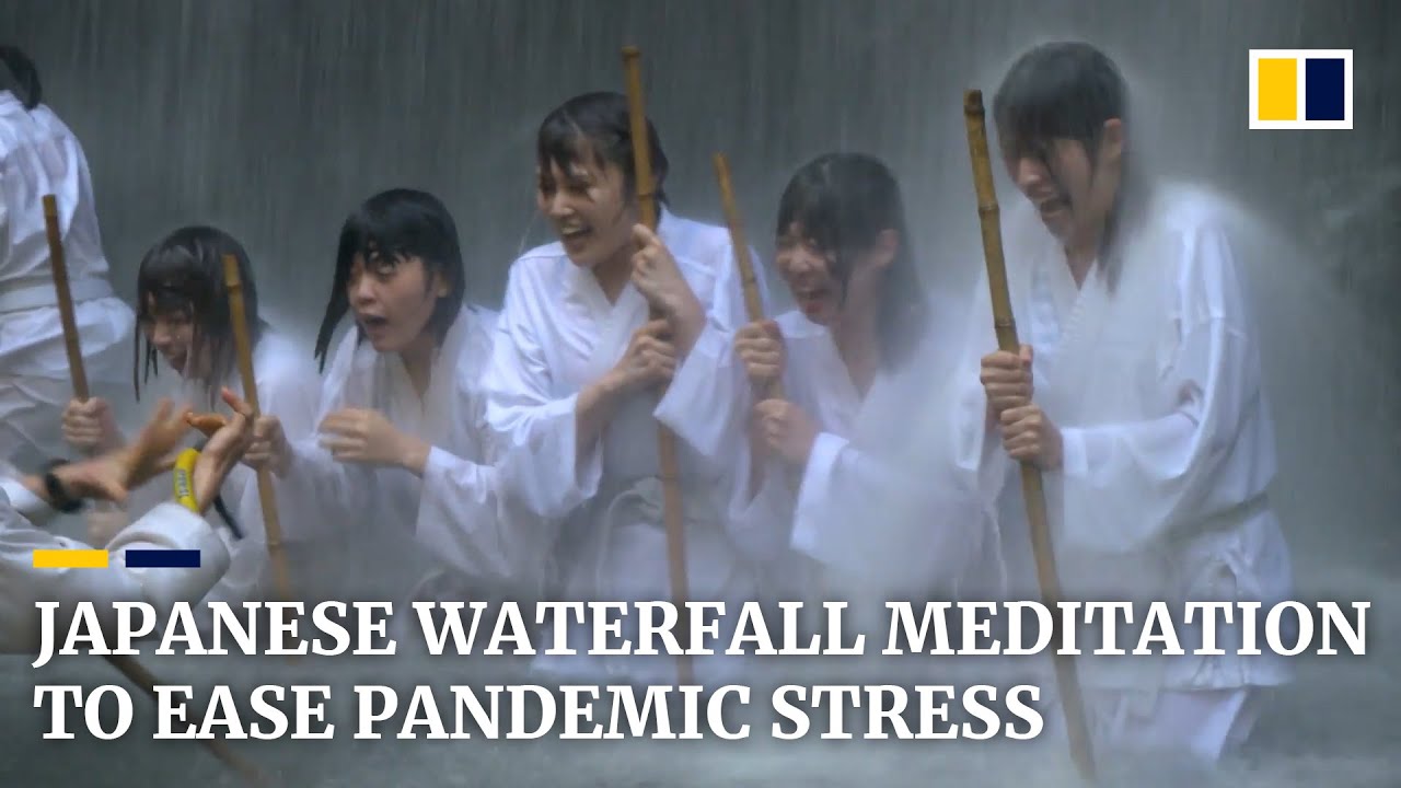 Buddhist waterfall meditation helps Japanese cope with the stress of ...