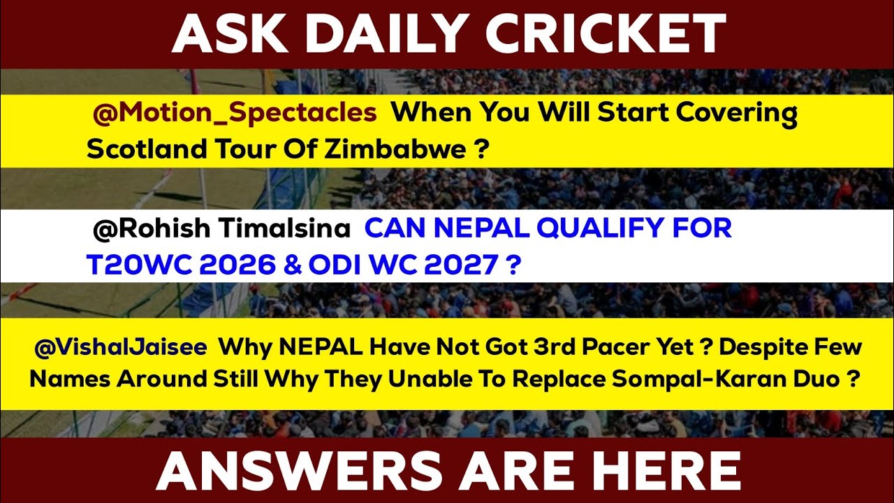 Answers Of 1-3 Questions | Ask Daily Cricket Part 1 | More Questions To ...