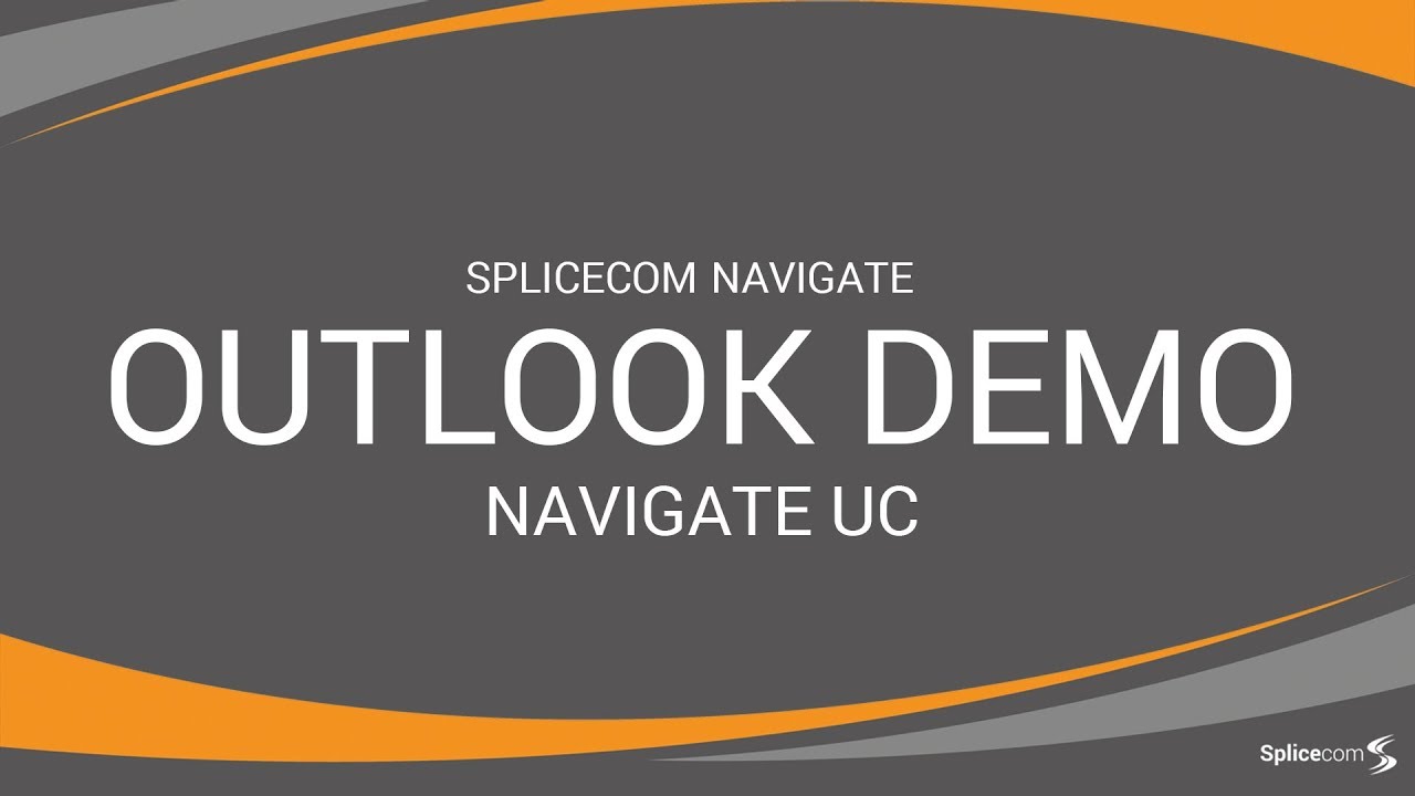 SpliceCom's Navigate UC Outlook Demo - YouTube