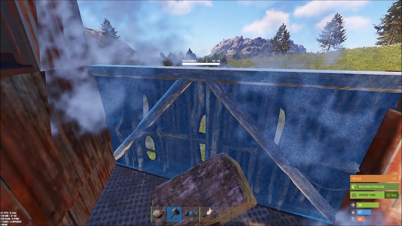 RUST New Bunker Base after April roof fix -2018 - YouTube