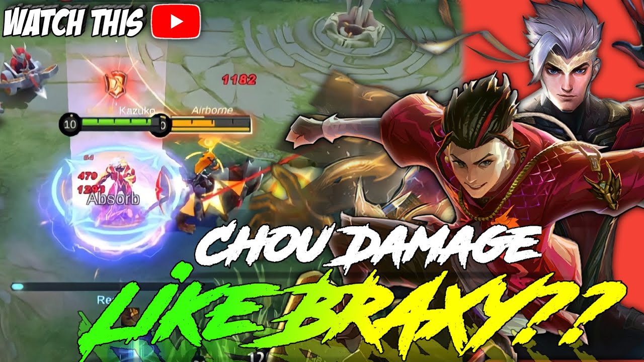 Chou Damage Like BRAXY | Chou Build/Emblem | Chou Montage | MLBB ...