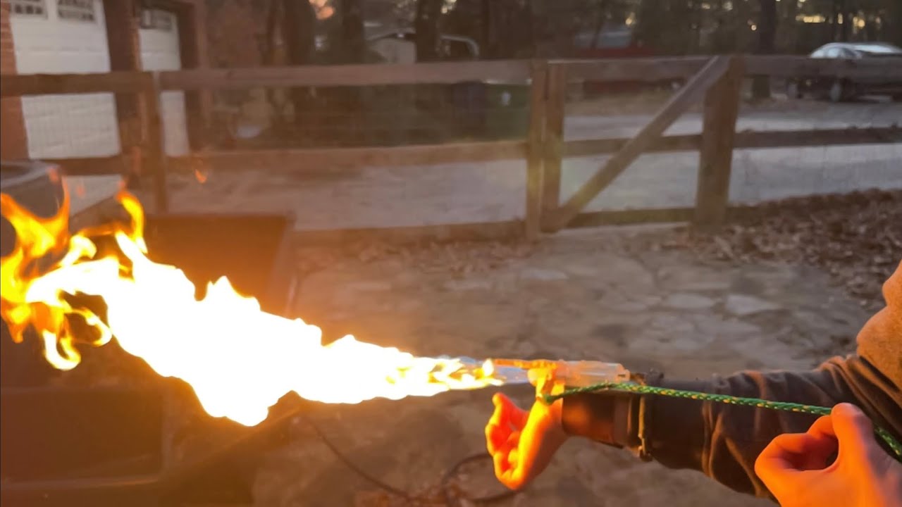 How to Make a Wrist Mounted Flamethrower from Spare Parts at Home - YouTube