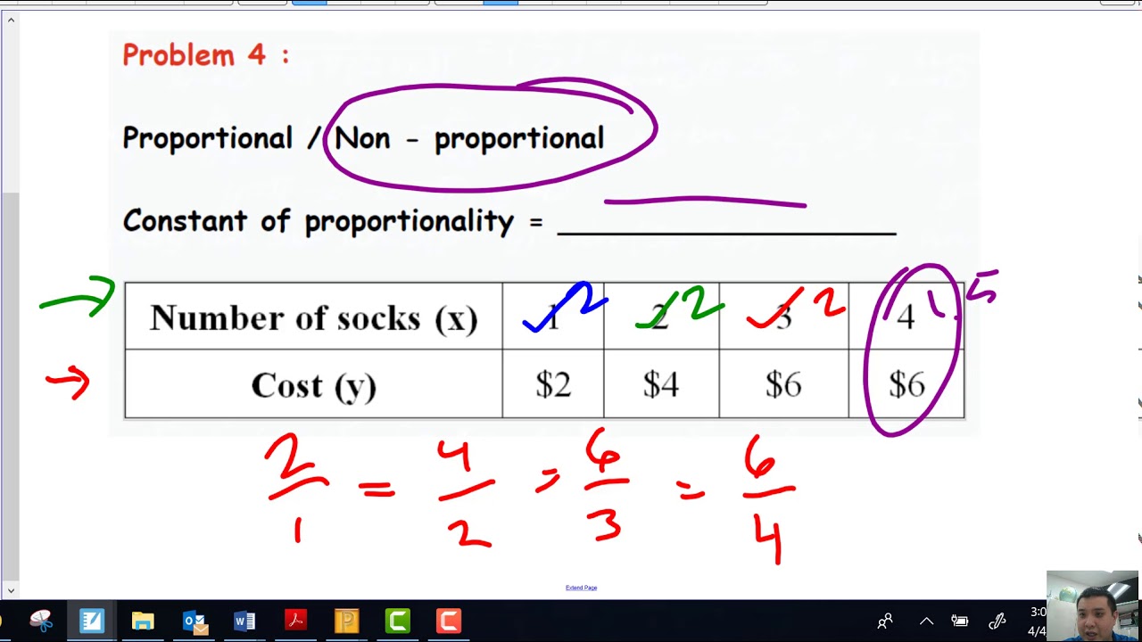 Proportionality from Tables - YouTube