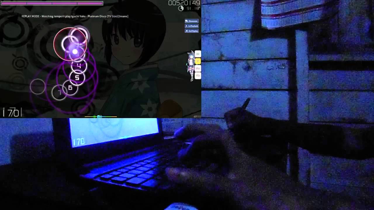 Osu + Handcam! Iguchi Yuka - Platinum Disco (Nisemonogatari Op) - YouTube